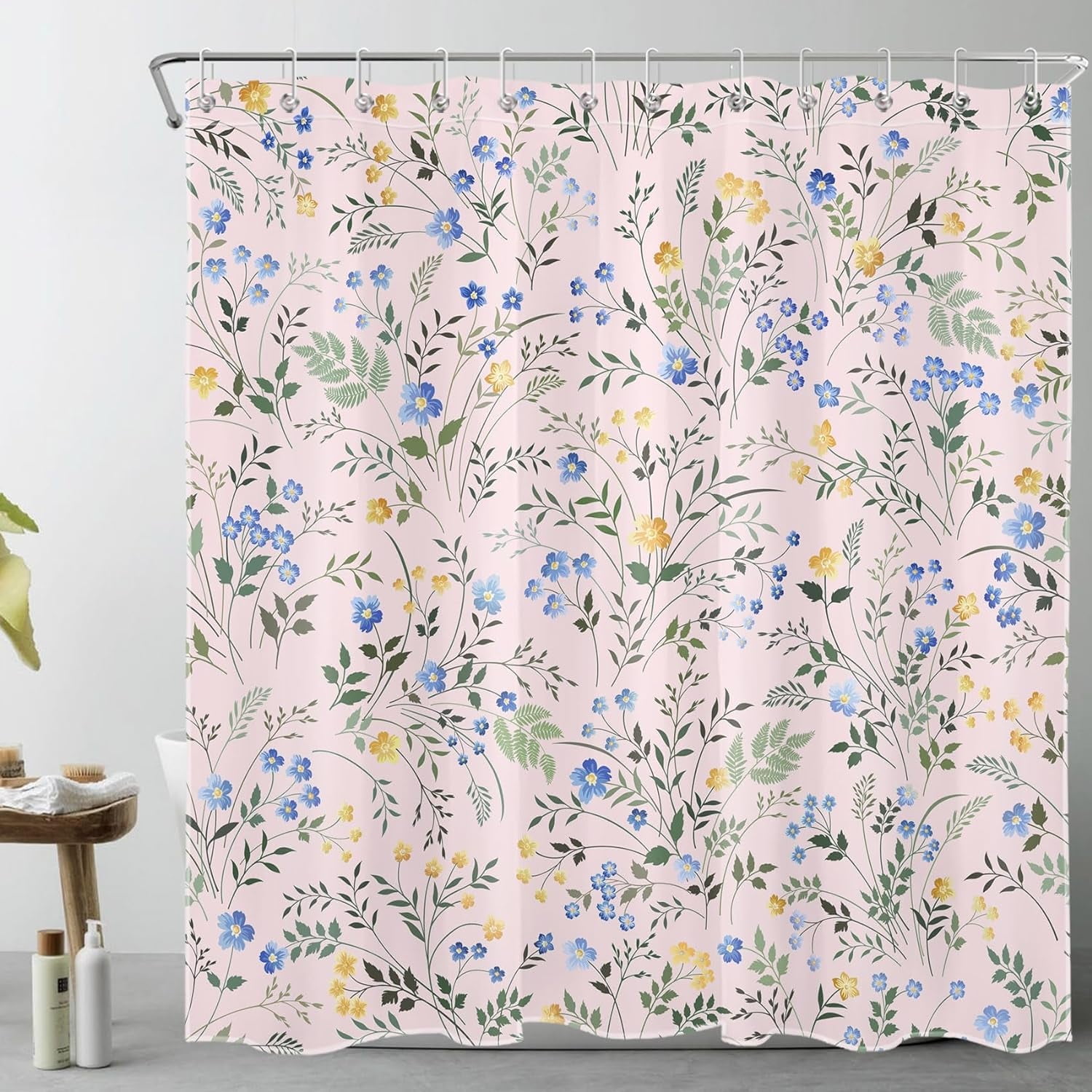 Click here for Bocica Watercolor Wildflower Shower Curtain Decor... prices