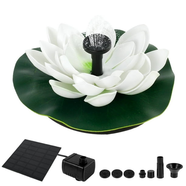Solar Fountain Solar Panel Floating Pump Lotus Fountain Water Feature ...