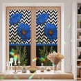 Blue Poppies Window Privacy Film, Country Blue Floral Bud ...