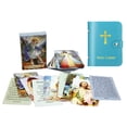 Catholic Holy Card Holder Prayer Card Book with Snap Closure, Pocket ...