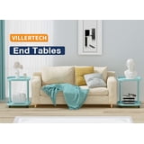 Villertech End Table with Wheels,Sofa Side Table,Modern Nightstand for ...