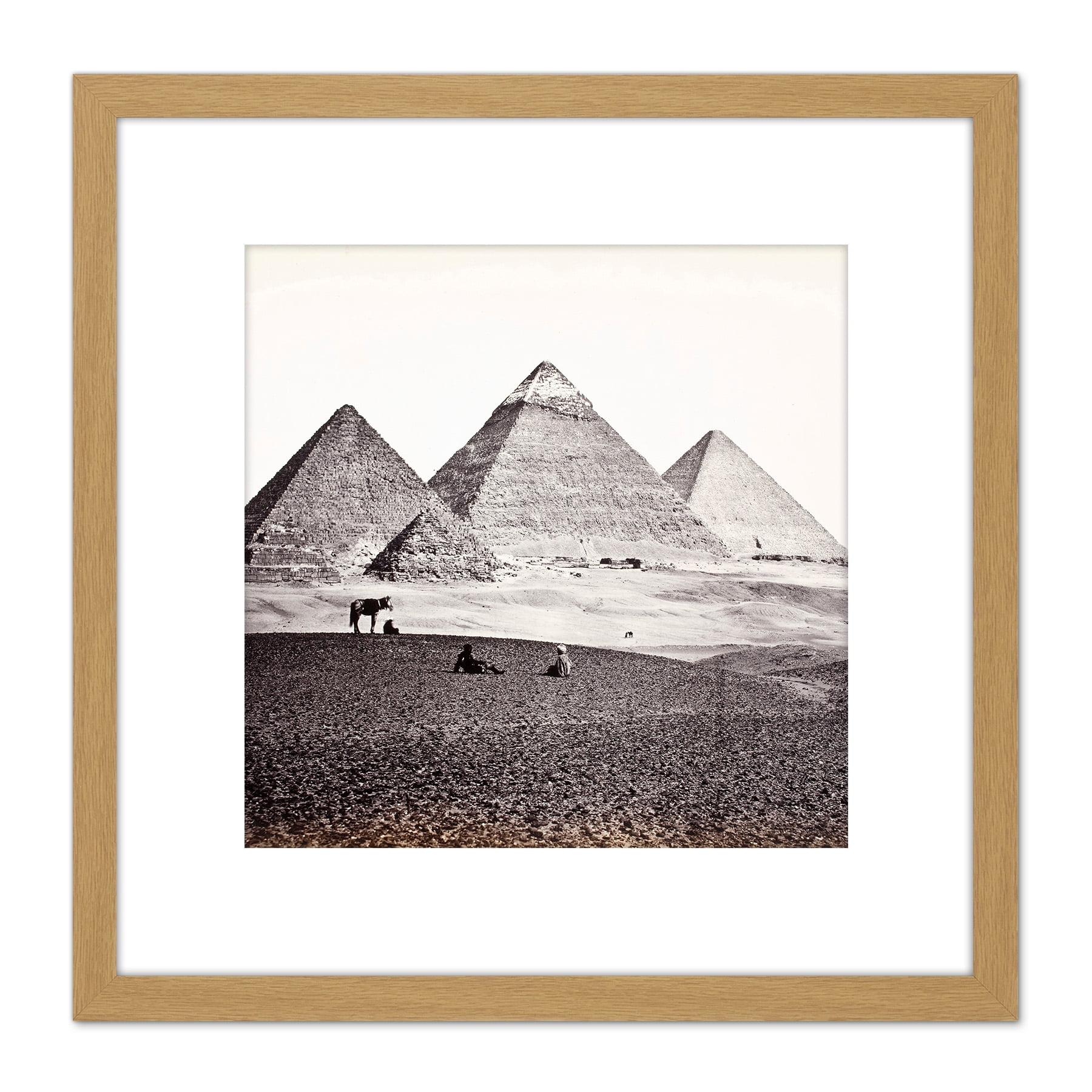 Francis Frith Pyramids Of El Geezeh 8X8 Inch Square Wooden Framed Wall ...
