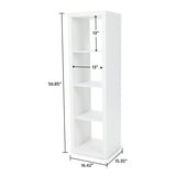 Better Homes & Gardens 4 Cube Vertical Storage Organizer, White Texture ...