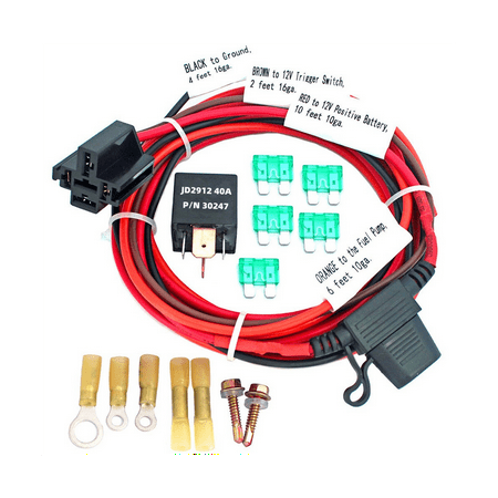 Universal 12V Electric Fuel Pump Relay Kit Waterproof Relay with Fuel ...