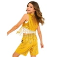 YiZYiF Girls Sequins Tassel Vest and Pants Jazz Modern Hip Hop Dance ...