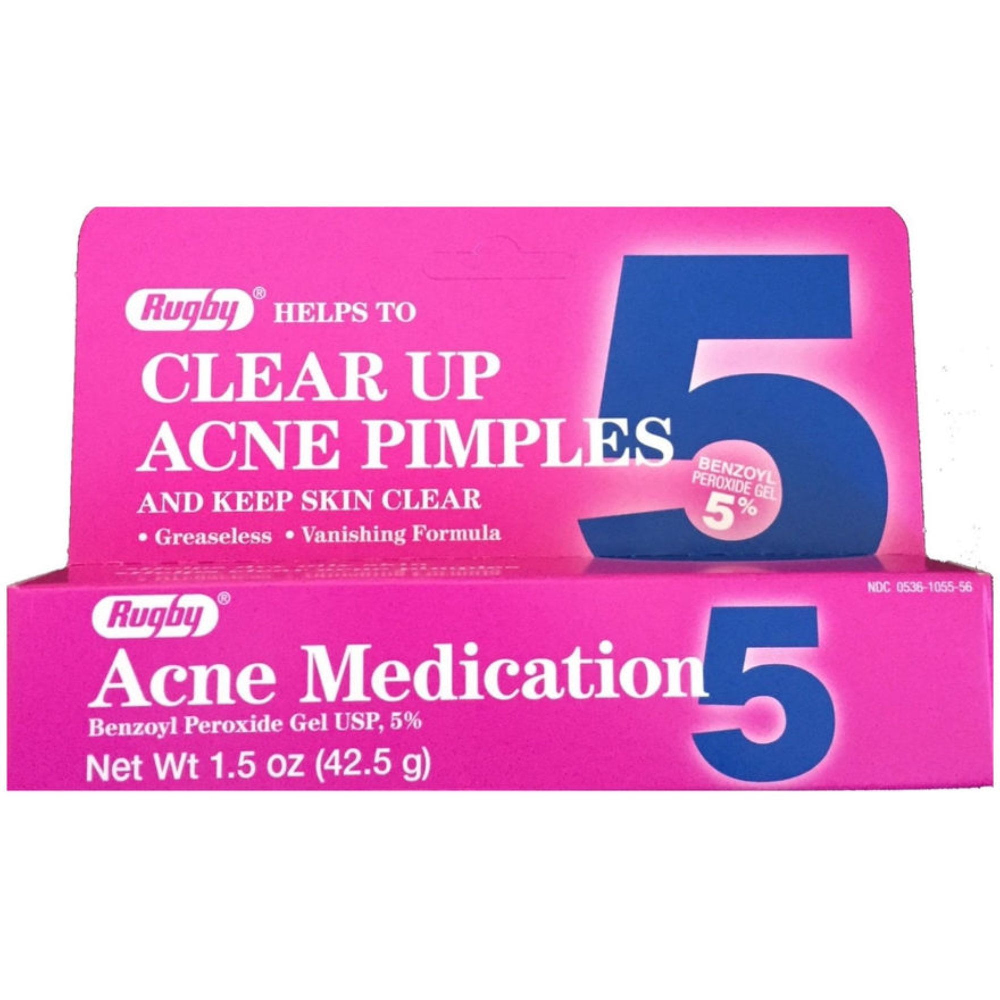 Rugby Acne Medication Clear-Up Pimples & Keep Skin Clear, 1.5oz ...