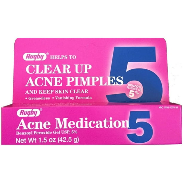 Rugby Acne Medication Clear-Up Pimples & Keep Skin Clear, 1.5oz ...