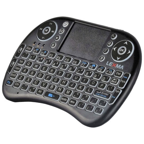 Lexma TK200 Wireless Backlit Ergonomic Mini Keyboard with Touchpad ...