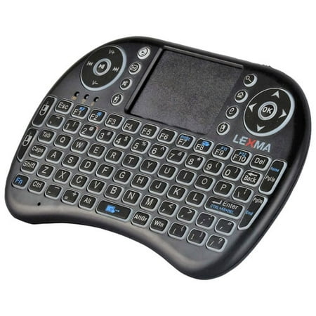 Lexma TK200 Wireless Backlit Ergonomic Mini Keyboard with Touchpad ...