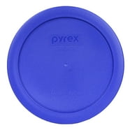 Pyrex 7201-PC White Round Plastic Storage Replacement Lid Cover (2-Pack ...