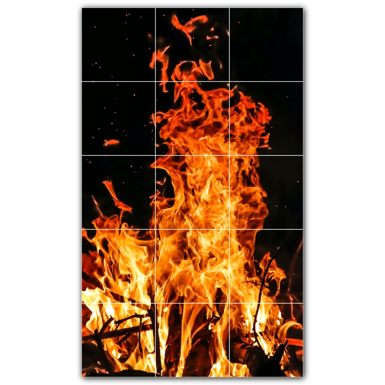Picture-Tiles.com: Fire Ceramic Tile Wall Mural WAL500602-35XL. 36"W x ...