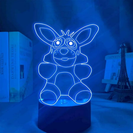 SAYDY FNAF 3D Illusion Lamp - Five Ni-ghts at Fre-ddy 3D LED Night ...