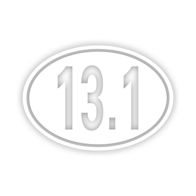 Oval 13.1 Sticker Decal Die Cut - Self Adhesive Vinyl - Weatherproof ...