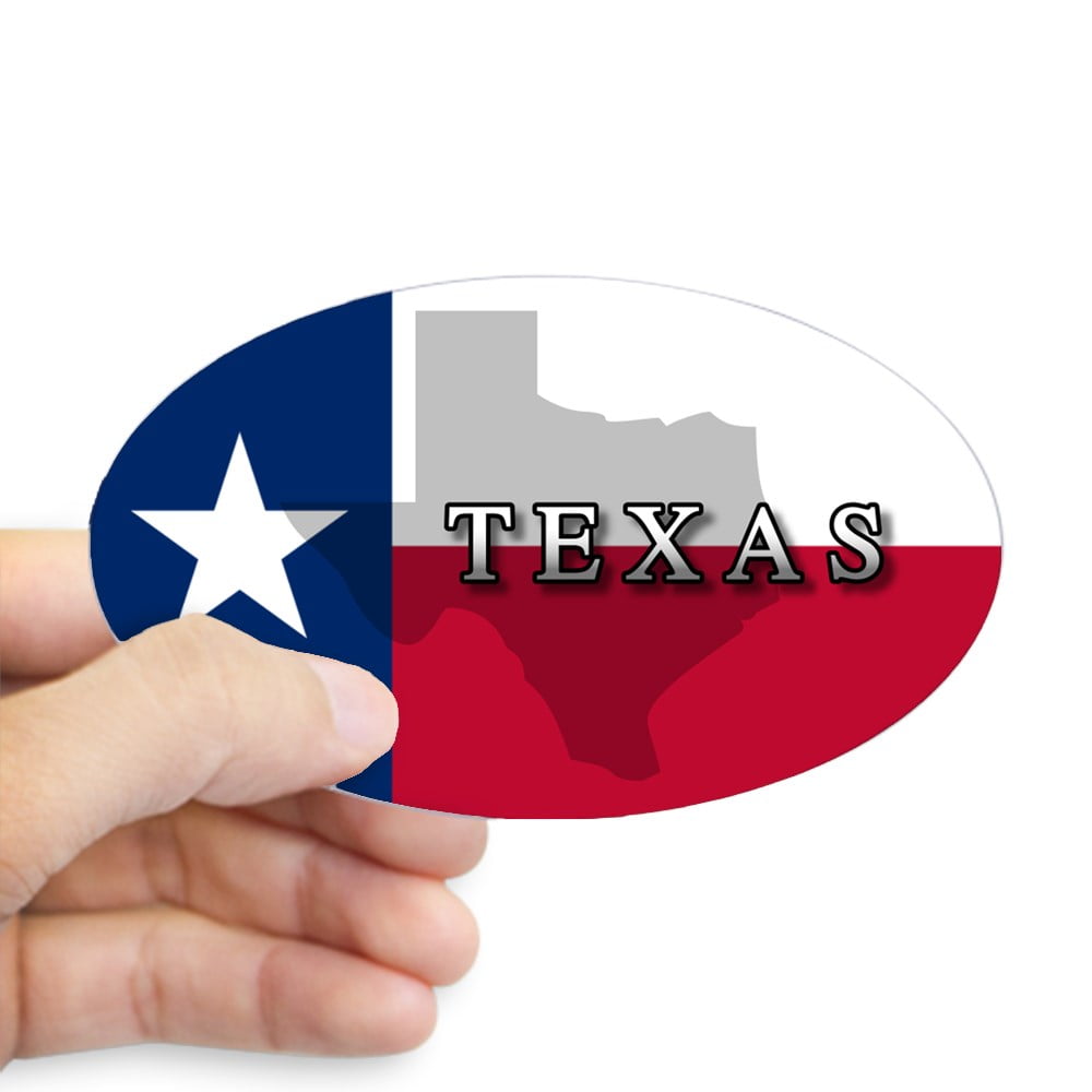 CafePress - Texas Flag Extra Oval Sticker - Sticker (Oval) - Walmart.com