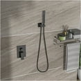 JERFIT 10 Inch Matte Black Dual Shower System with Pressure Balance ...