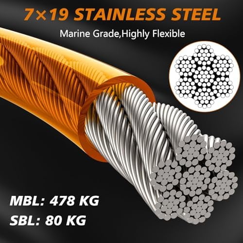 Dog Tie Out Cable, Dog Leads for Yard 8/10/15/20/30/50 Feet, Heavy Duty ...