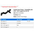 Coolant Hose Flange - Compatible with 2010 - 2013 Jaguar XJ 5.0L V8 ...