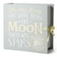 Baby Milestone Keepsake Storage Box for Kids - Moon & Stars - Gray ...