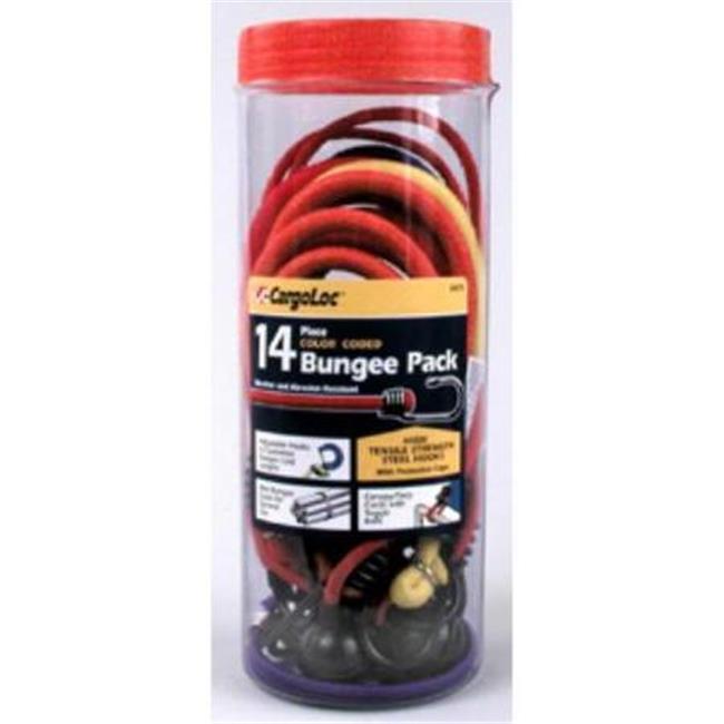 Cargoloc 84075 Color Coded Bungee Cords 14 Piece Assorted Set - Walmart.com