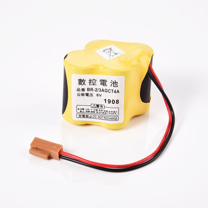 1PCS BR-2/3AGCT4A 6V 4400mAh Replacement Battery with Plug for FANUC ...