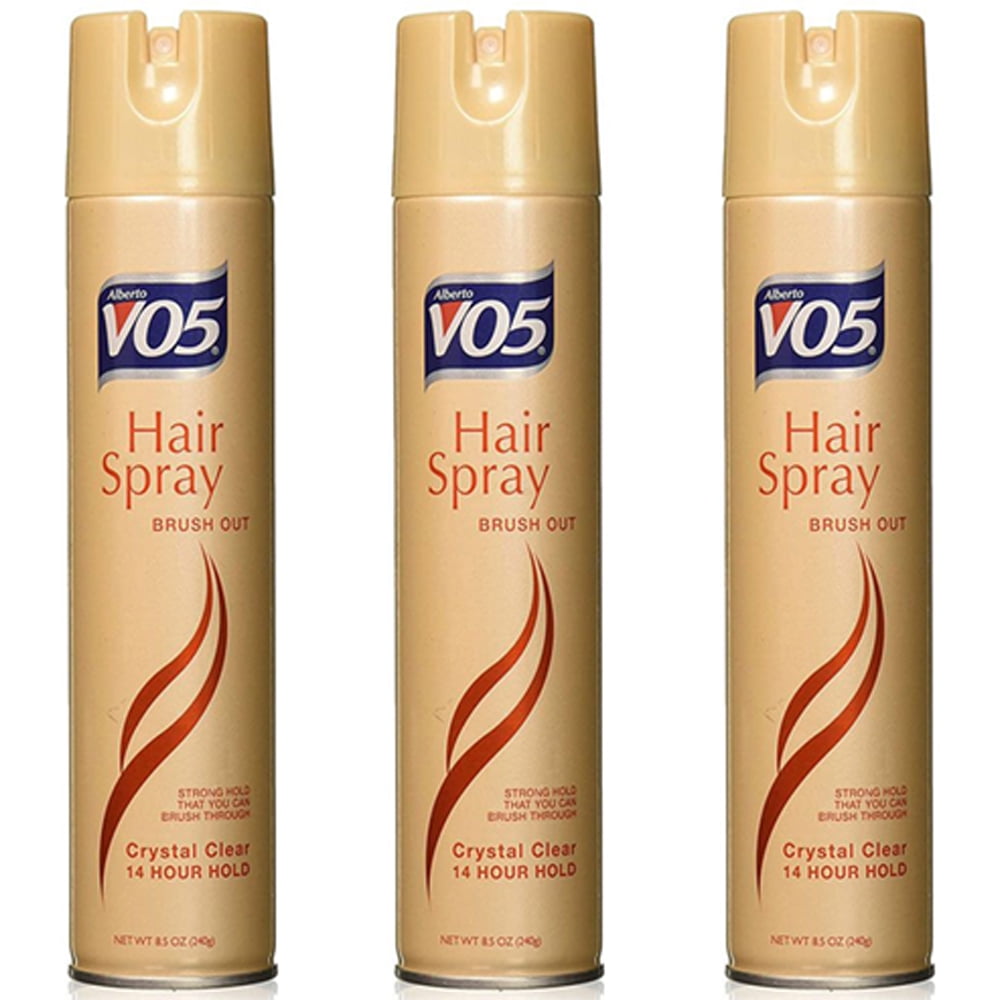 Pack of (3) VO5 Brush Out Crystal Clear 14 Hour Hair Spray Aerosol Hard ...