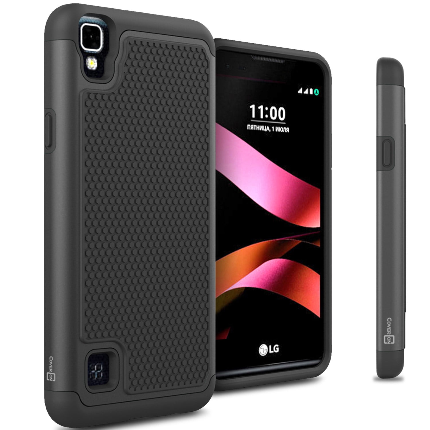 CoverON LG X Style / Tribute HD Case, HexaGuard Series Hard Phone Cover ...