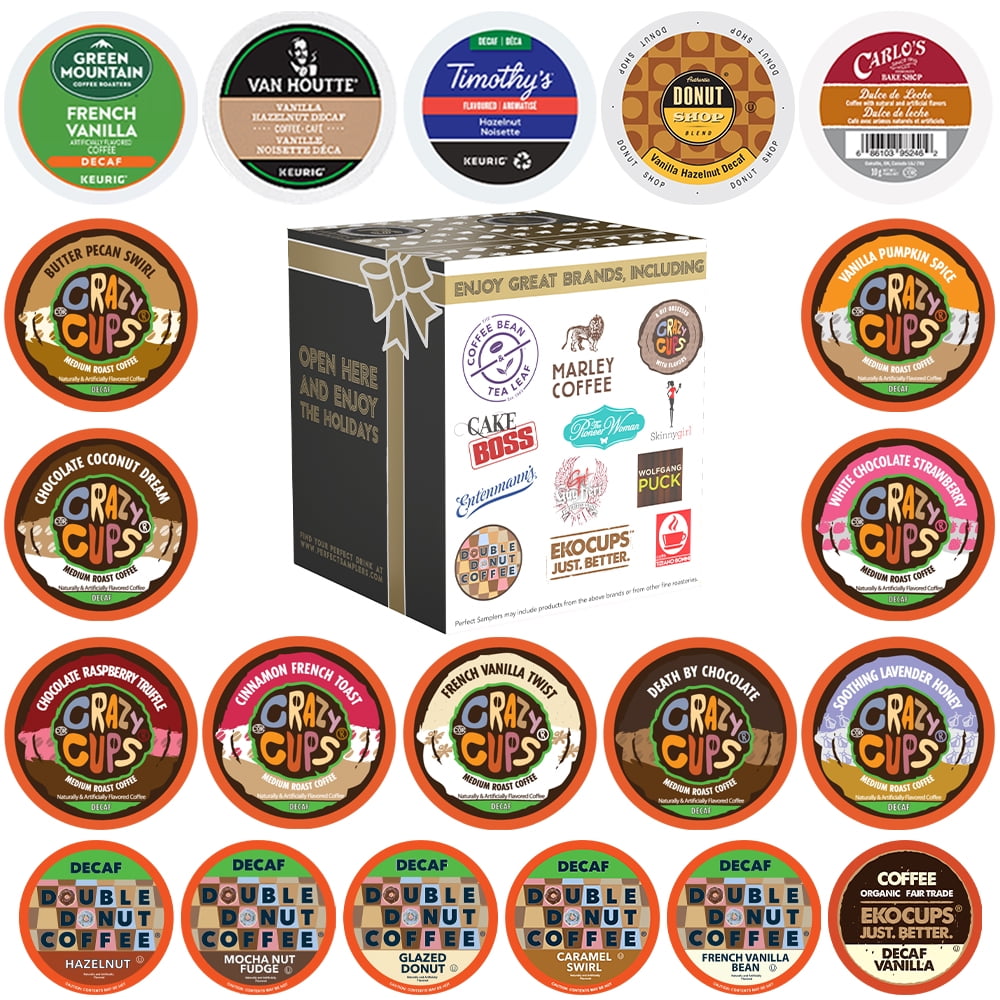 Perfect sampler variety Pack Pods, Flavored Decaf Coffee, 20 Count ...
