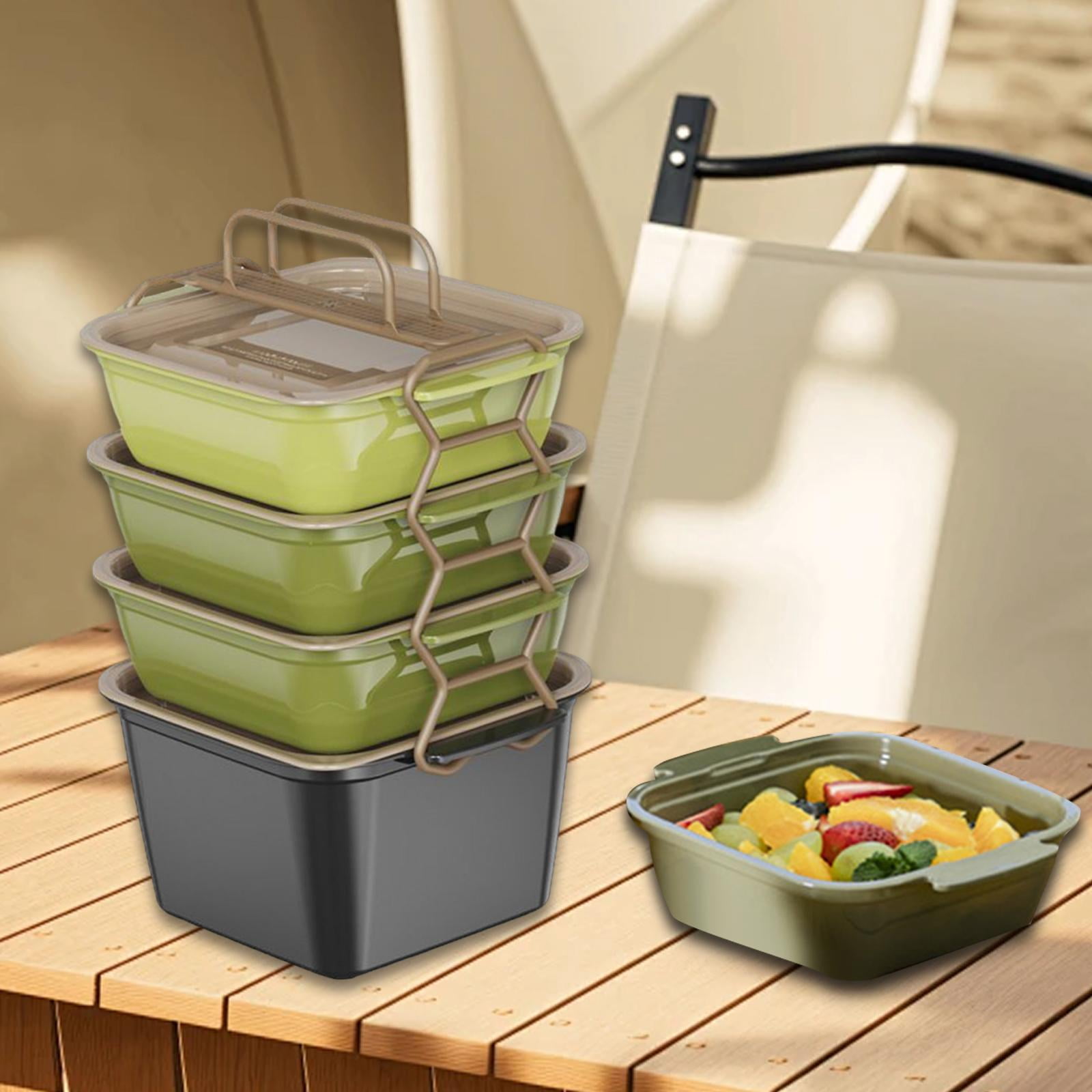 bento 4 capas con tapas para el espacio herméticamente ahorrando la ...