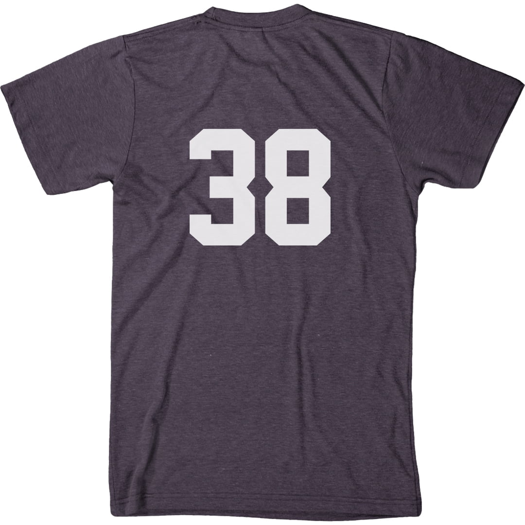 Standard White Jersey Number 38 Men's Modern Fit T-Shirt - Walmart.com