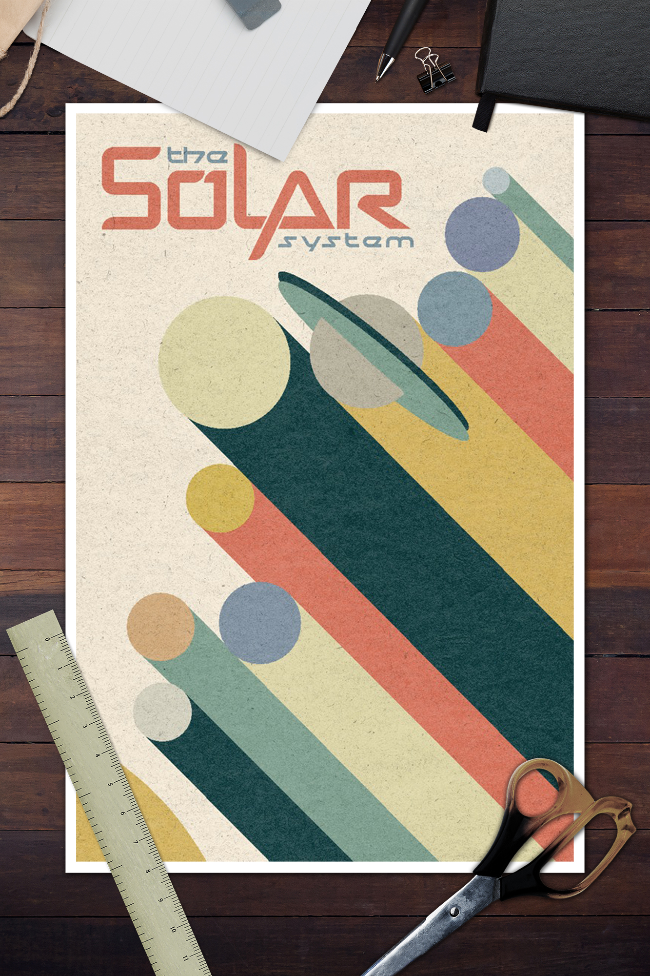 Vintage Print Solar System