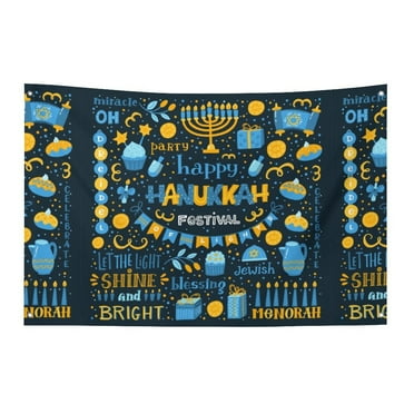Big Dot of Happiness Hanukkah Menorah - Hanging Vertical Paper Door ...