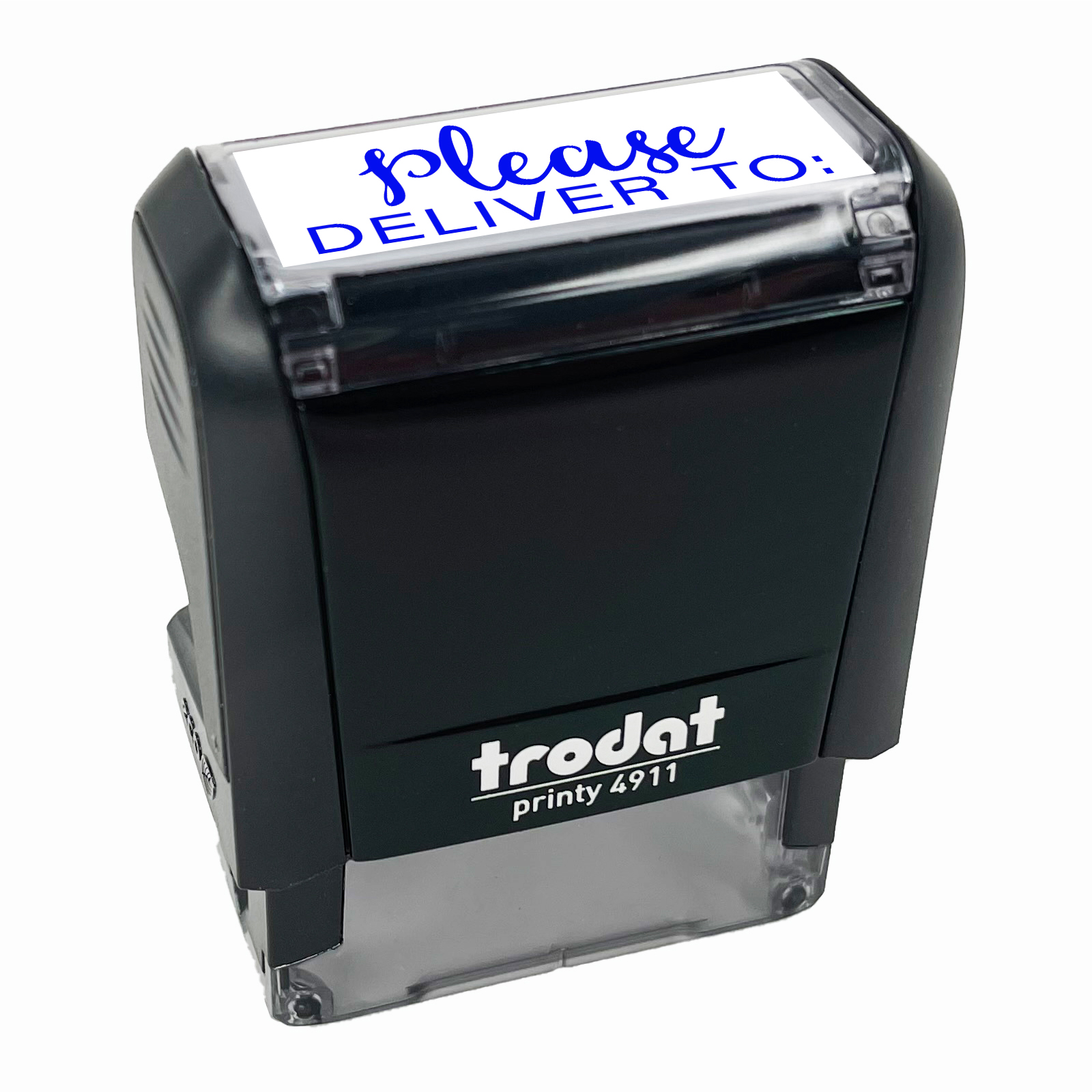 Please Deliver To Label Letter Package Mail Self-Inking Rubber Stamp ...