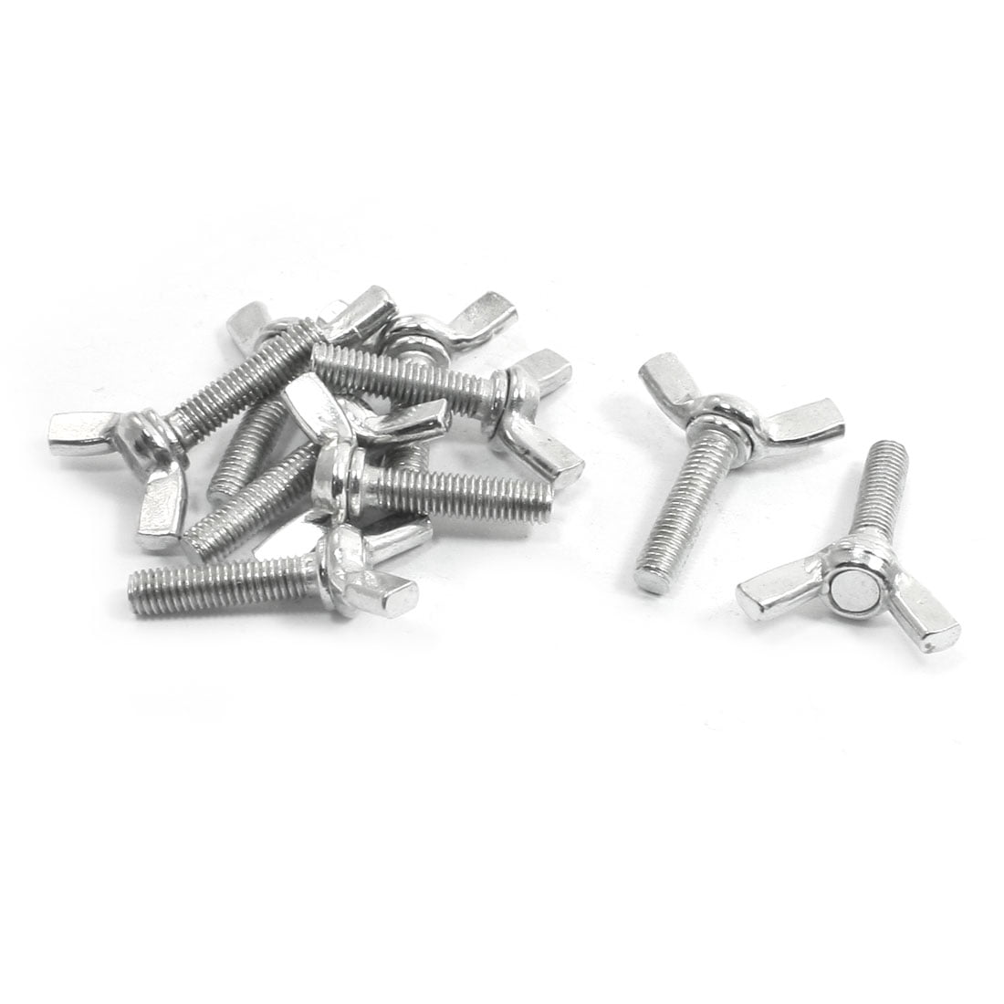 9pcs Silver Tone Metal Wing Screws 5mm x 20mm for Floorstand | Walmart ...