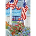 patriotic porch spring house flag floral 28" x 40" briarwood lane ...