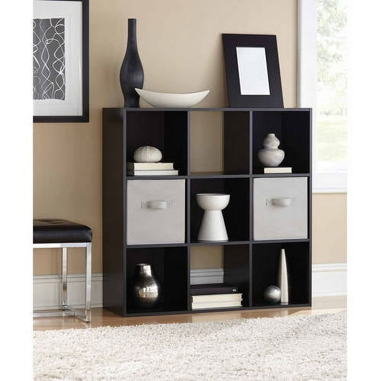 Mainstays 9-Cube Storage Organizer, Black, 49% OFF