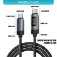 Digital Display USB C to USB C Charging Cable Supporting 240W PD3.1 Fast Charging for Real Time ...