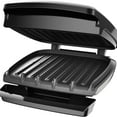 4-Serving Classic Plate Electric Indoor Grill and Panini Press, Black ...
