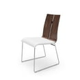 Whiteline Modern Living White Lauren Contemporary Faux Leather Dining ...