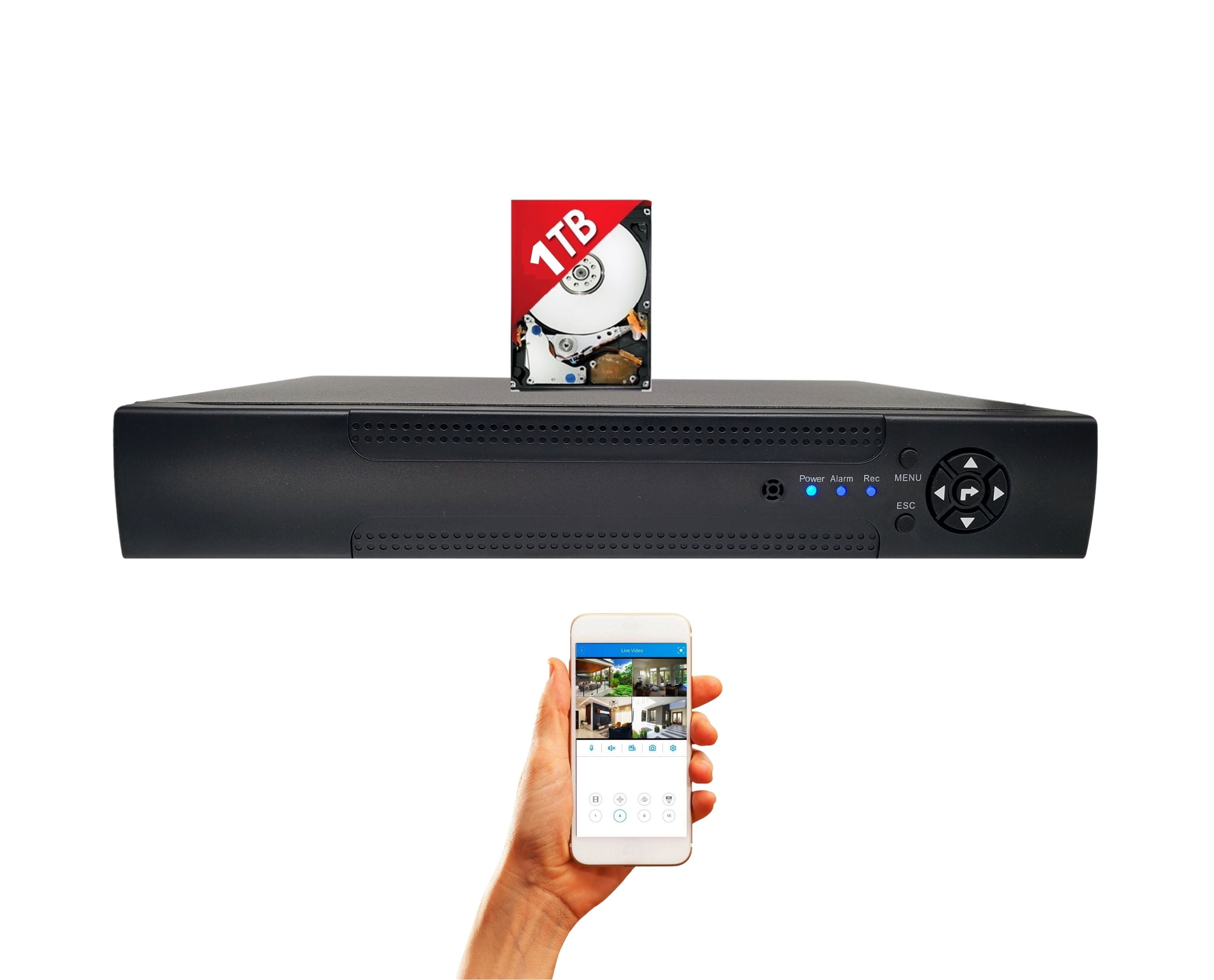 EVERTECH 16 Channel HD Hybrid Digital Video Recorder Compatible with ...