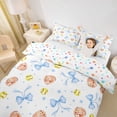 Feelyou Cartoon Softball Glove Duvet Cover Queen for Girls, Kawaii Blue ...