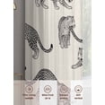 Black Leopard Sheer Curtains for Living Room Bedroom Vintage Primitive ...