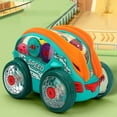 XIANXIAN Light Up Transparent Sensory Car Toy - 360° Rotation Roll ...