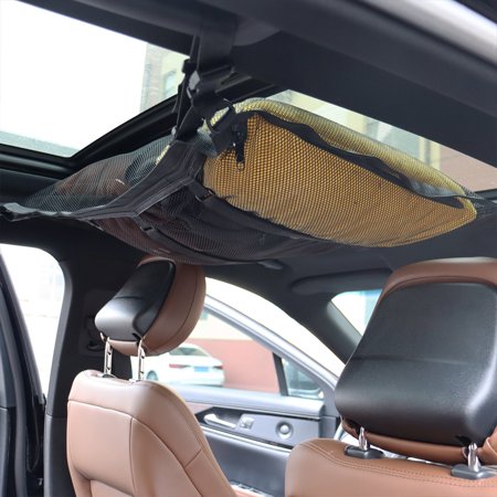 Adjustable Foldable Car Ceiling Net Pocket Space-Saving Cargo Ceiling ...