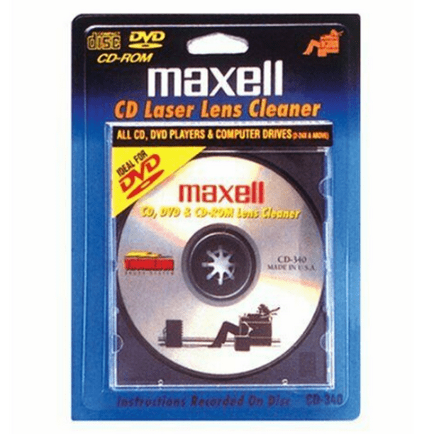 Maxell 190048 CD-340 Laser Lens Cleaner - For Compact Disc, DVD - Game ...