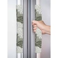 2 PCS Refrigerator Door Handle Covers, Green Monstera Leaf Adjustable ...