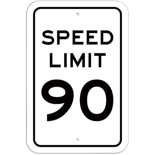 Speed Limit 90 Sign - Walmart.com
