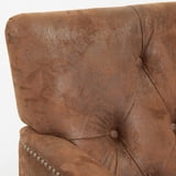 Randi Fabric Tufted Club Chair, Brown - Walmart.com