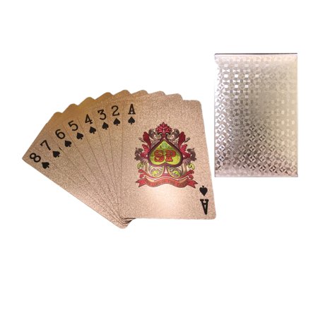 Playing Cards Gold Foil Playing Cards Games Flexible Poker Waterproof ...