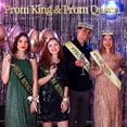12 Pcs Prom Crown and Sash Set, King and Queen Tiara Rhinestone Crown ...