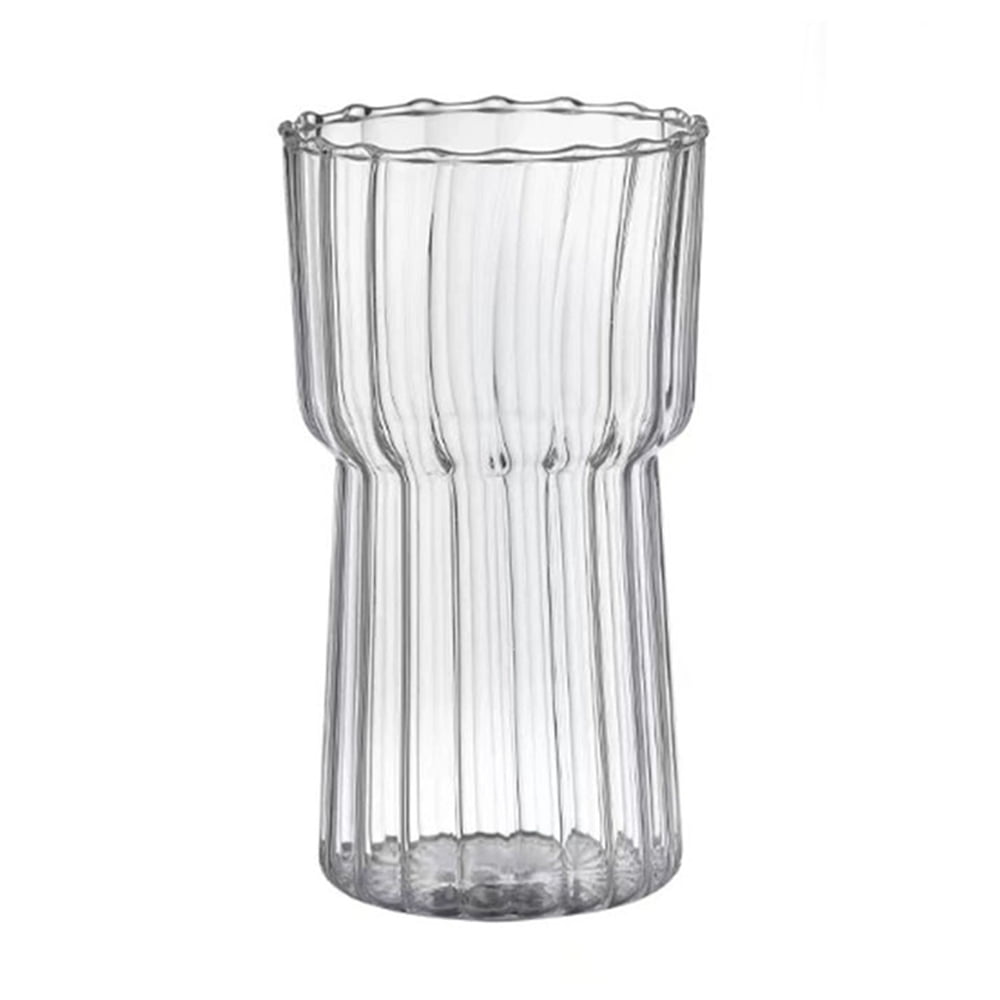 1pc 740ml Glass Ripple Drinking Glasses-Modern Kitchen Vintage Wavy ...